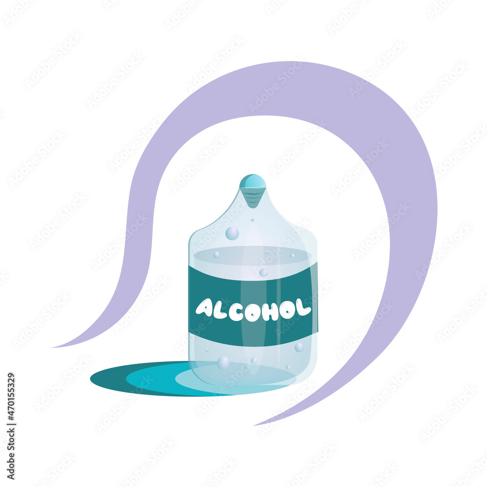vector medical logo alcohol in a jar Stock Vector | Adobe Stock