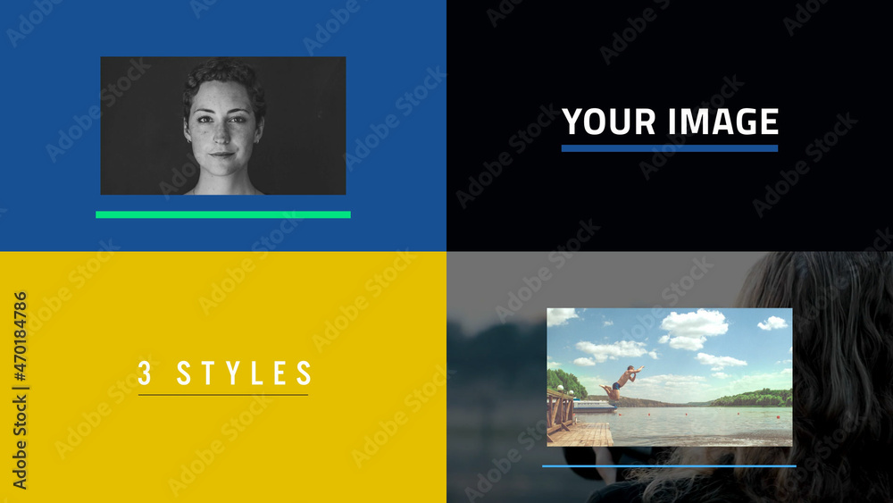 Snappy Modern Image Text Titles Stock Template | Adobe Stock
