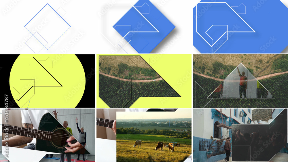 Geometric Shapes Media Transitions Stock Template | Adobe Stock