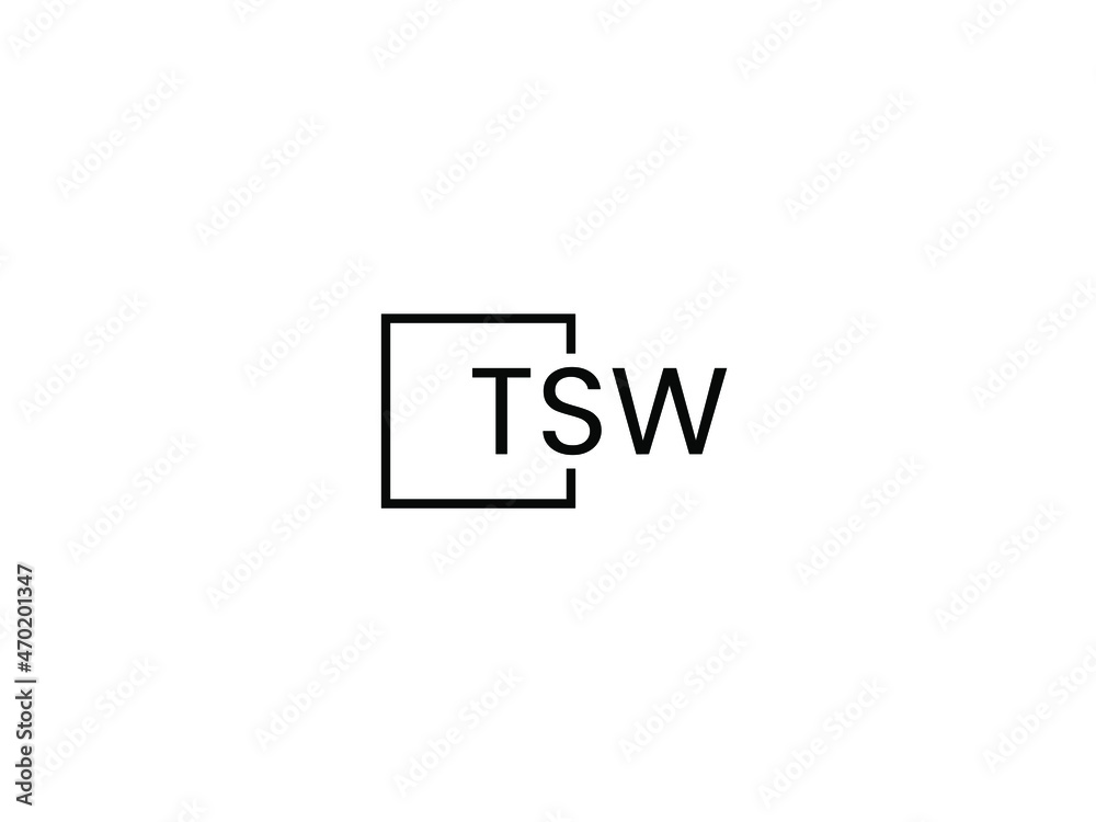 TSW letter initial logo design vector illustration Stock Vector | Adobe ...