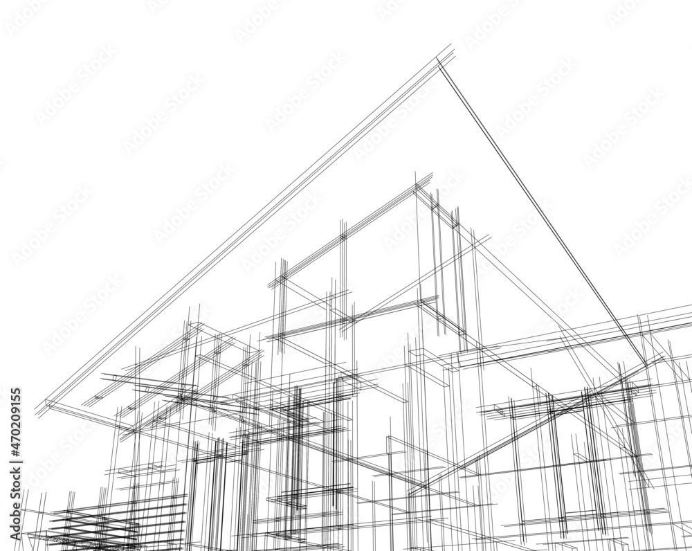 Architecture Design Digital Vector Illustration Stock Vector Adobe Stock