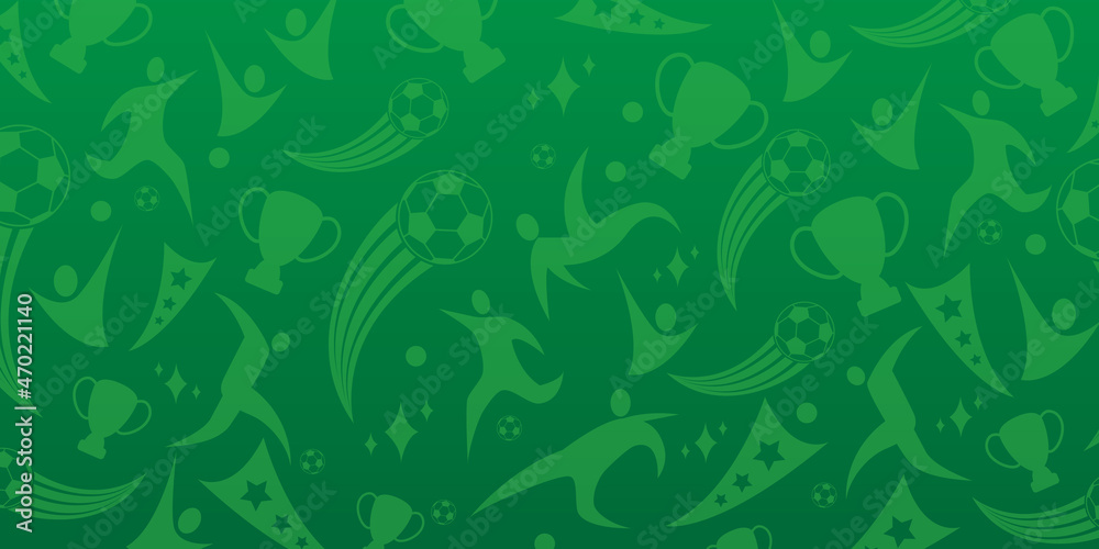 Football Pattern Background, Vector illustration in flat style ...