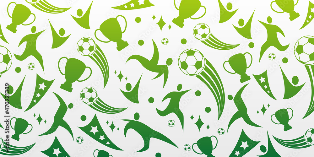 Football Pattern Background, Vector illustration in flat style ...