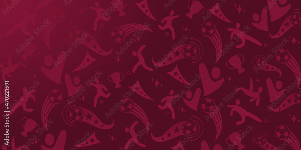 Football Pattern Background, Vector illustration in flat style ...