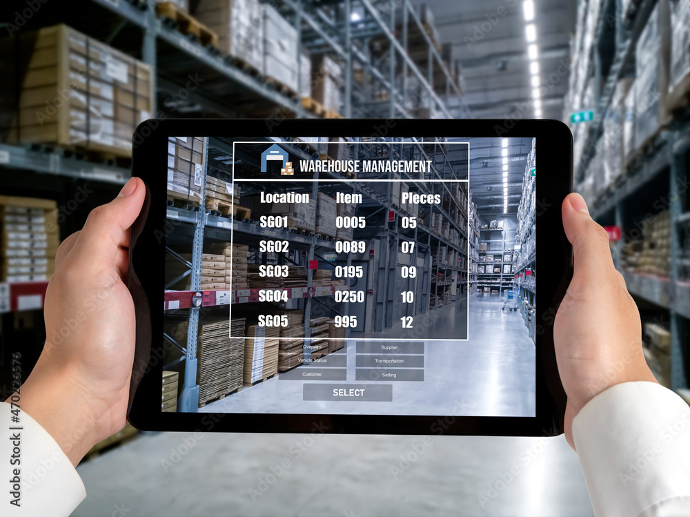 Warehouse management innovative software in computer for real time ...