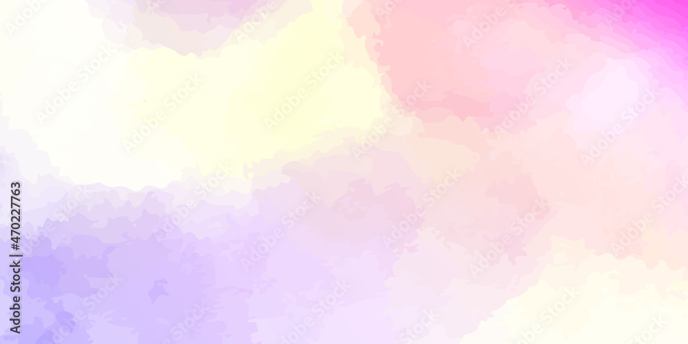 Abstract hand painted multi color pastel watercolor background with ...
