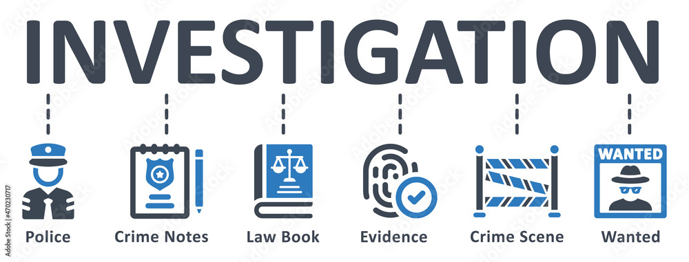 Investigation icon - vector illustration . crime, investigation, police ...