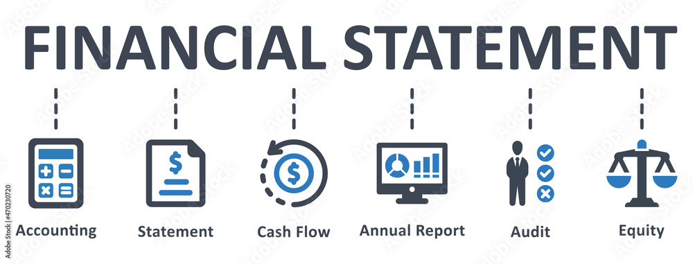 Financial statement icon - vector illustration . statement, balance ...