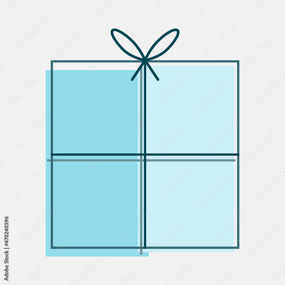 Original packaging without external decor. Stylish blue design. Thin ...