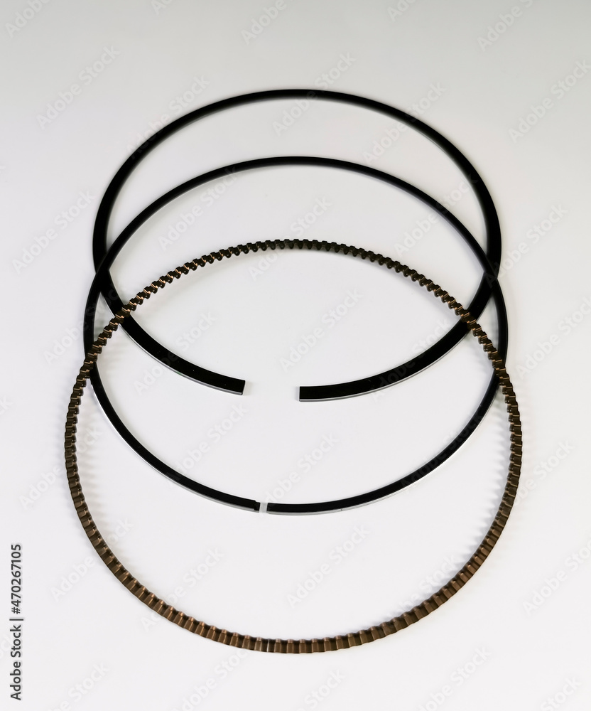 piston rings for four-stroke engines Stock Photo | Adobe Stock