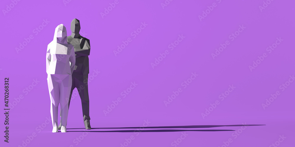 Woman ahead of abusive man. International Day for the Elimination of ...