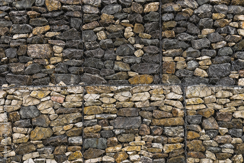 Gabions in landscape design as decorative elements and in the ...