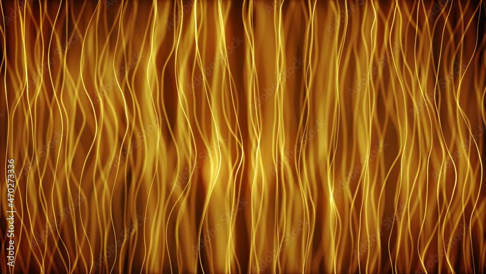 Abstract Gold Strings Waving Fx Background Loop/ 4k animation of an ...