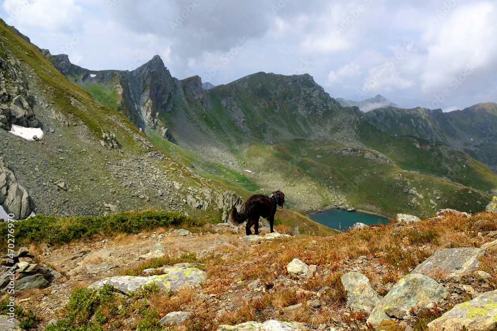 Beautiful mountain views on the trail from Dobërdol in Albania to the ...