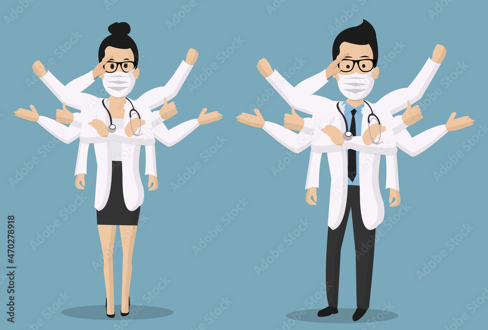 Our hero doctors who heal us in all kinds of diseases. Hospital staff ...