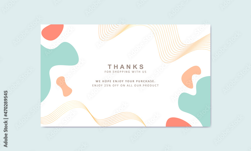 Thanks card abstract background Free Vector Stock Vector | Adobe Stock