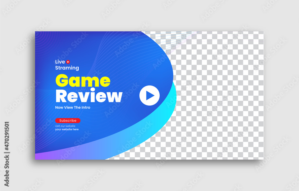 Game review youtube thumbnail design, virtual world web banner design ...