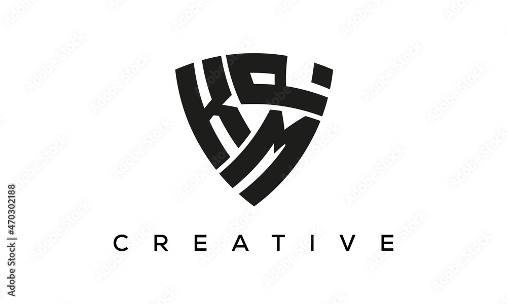 KMP letters logo, security Shield logo vector Stock Vector | Adobe Stock