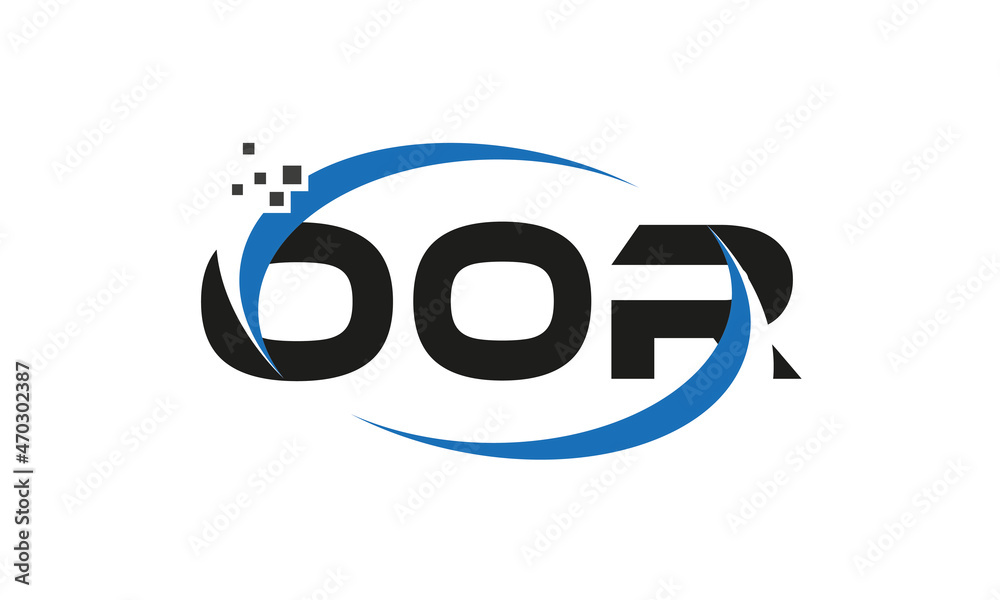 dots or points letter OOR technology logo designs concept vector ...
