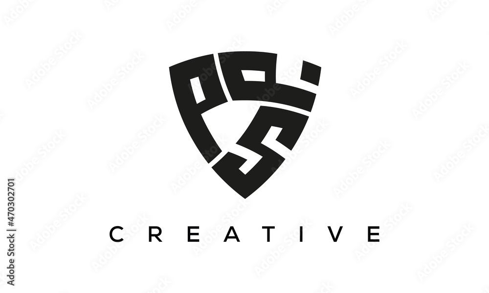 PSP letters logo, security Shield logo vector Stock Vector | Adobe Stock