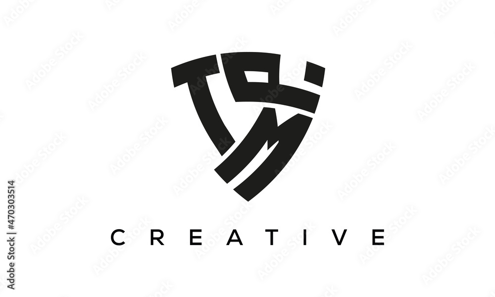 TMP letters logo, security Shield logo vector Stock Vector | Adobe Stock