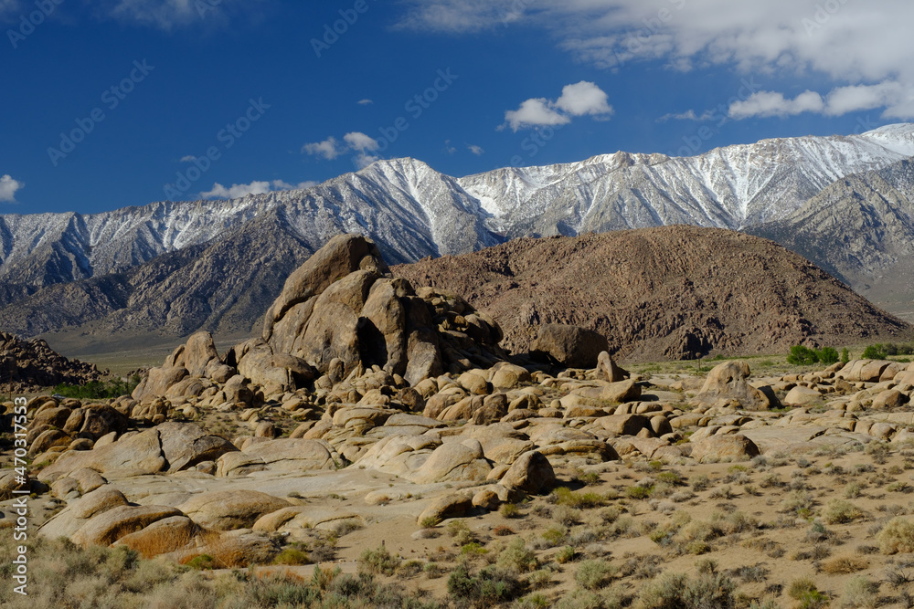 The large Granite Outcrops, rocks and spires in a stone desert ...