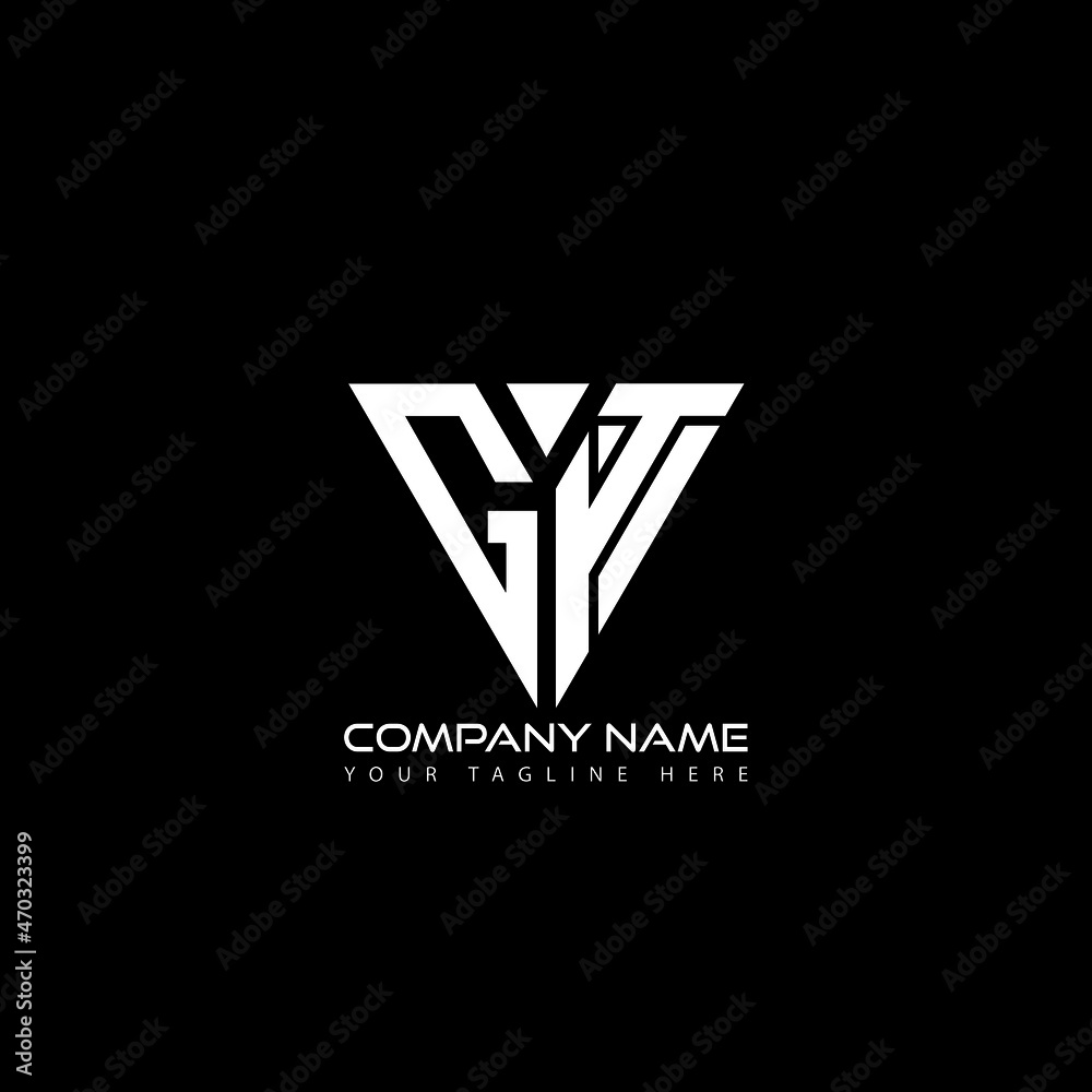 GI letter logo design on black background.GI creative initials letter ...