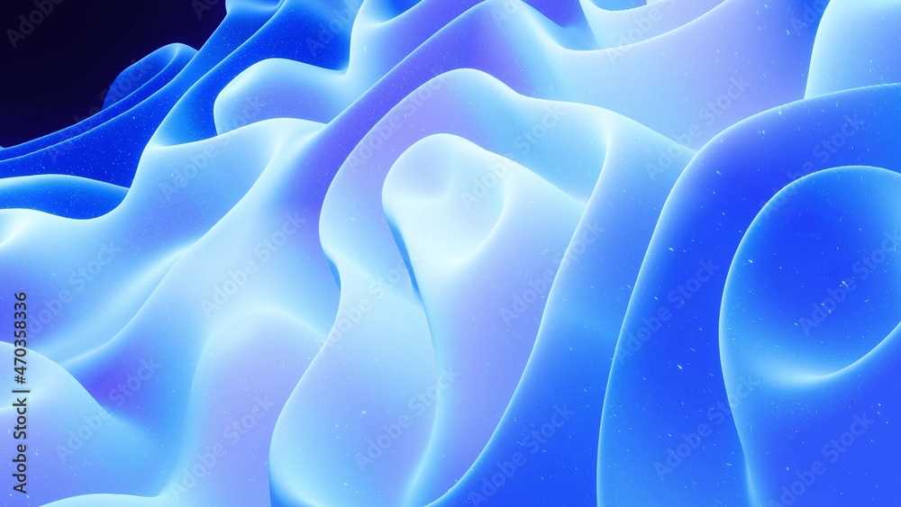 Beautiful abstract 3D surface with glitter sparkles, abstract 3d waves ...