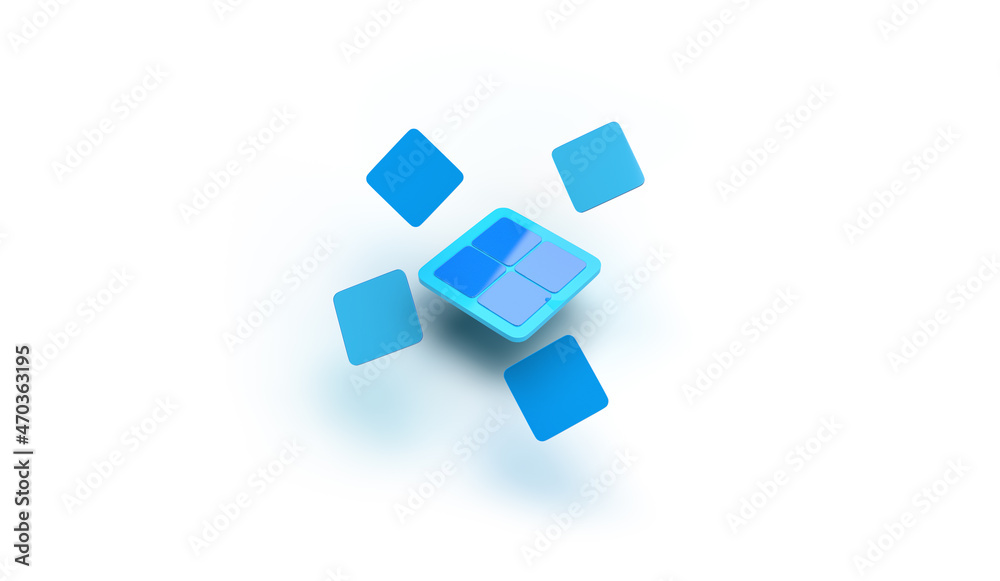 Windows 10, 11 logo icon. Modern minimal style. Blue color. ilustração ...