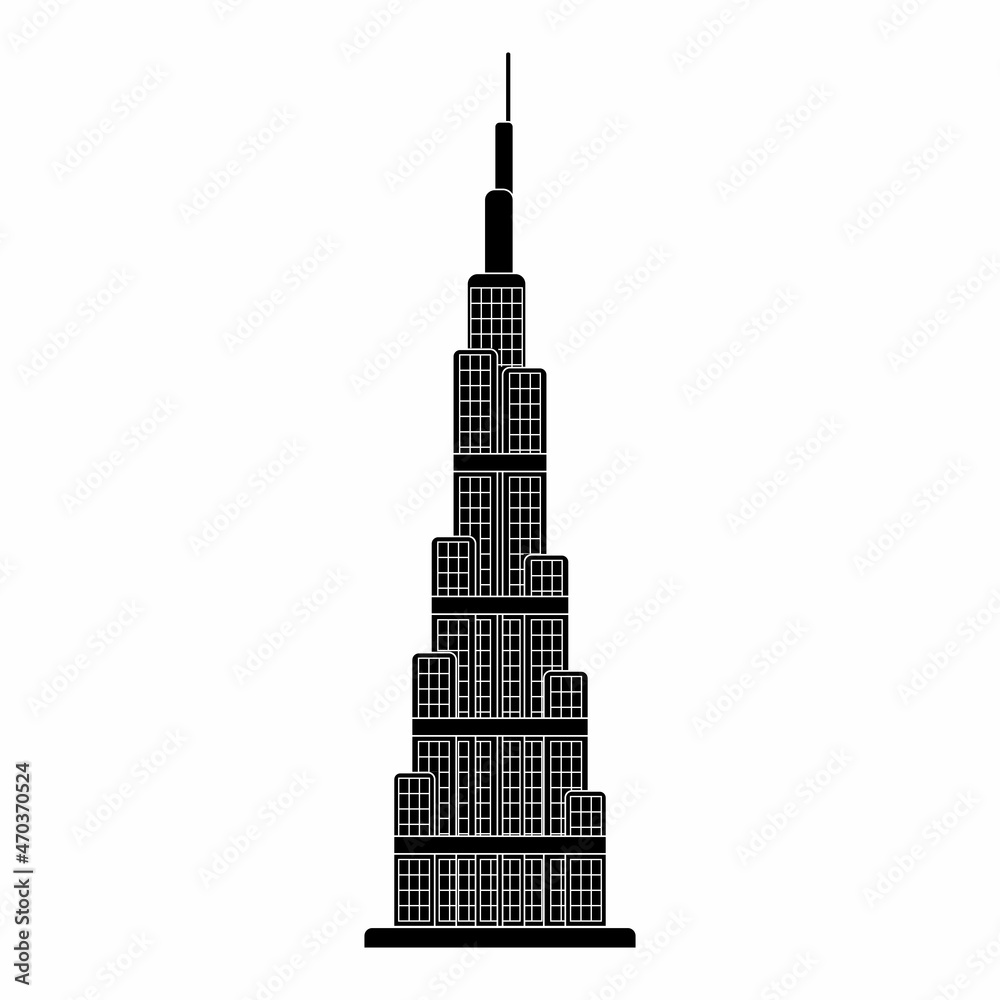 Dubai building icon set, Dubai building vector set sign symbol Stock ...