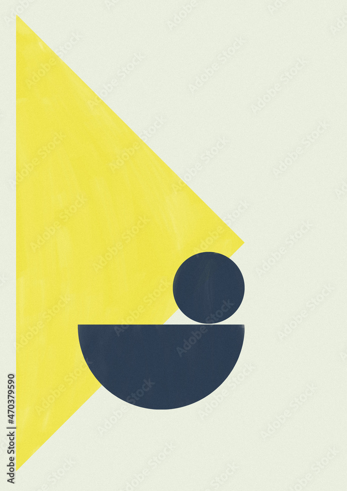 Esthetic simple shapes design with texture. copy space for text ...