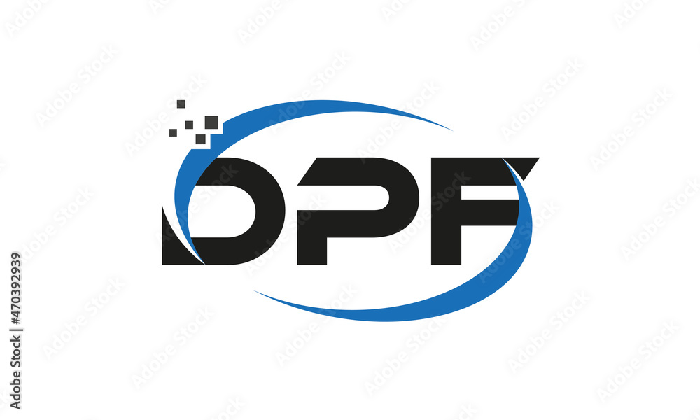dots or points letter DPF technology logo designs concept vector ...