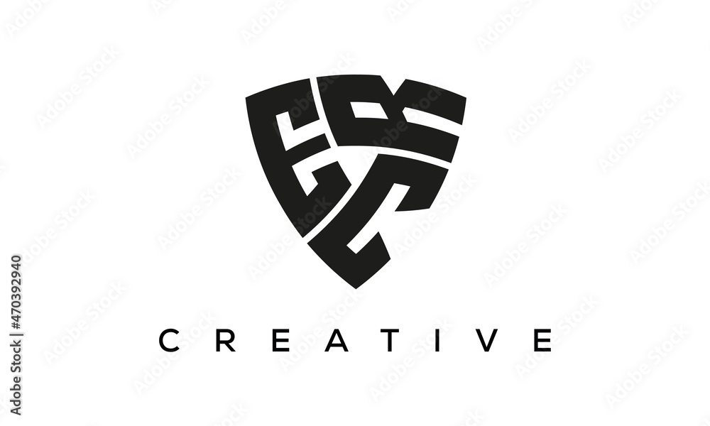 ECR letters logo, security Shield logo vector Stock Vector | Adobe Stock