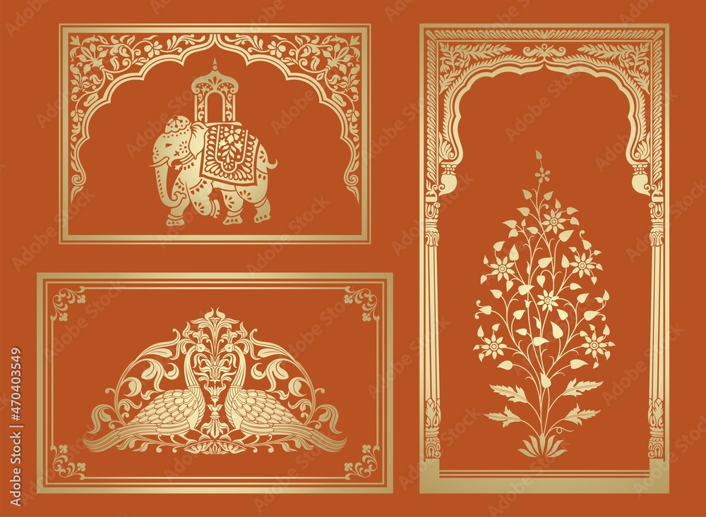 Hindu icons, Hinduism ,cultural heritage , India , Asia Stock Vector ...