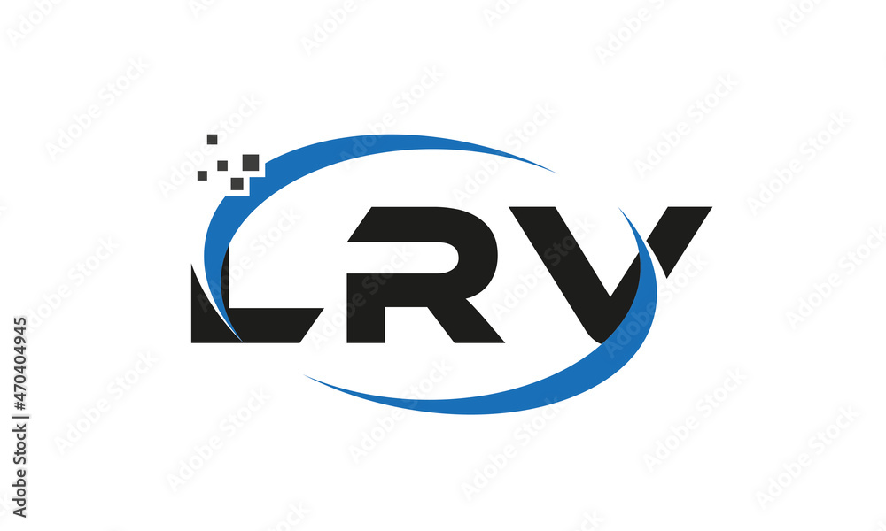 dots or points letter LRV technology logo designs concept vector ...