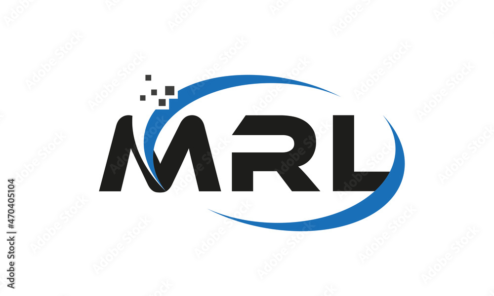 dots or points letter MRL technology logo designs concept vector ...