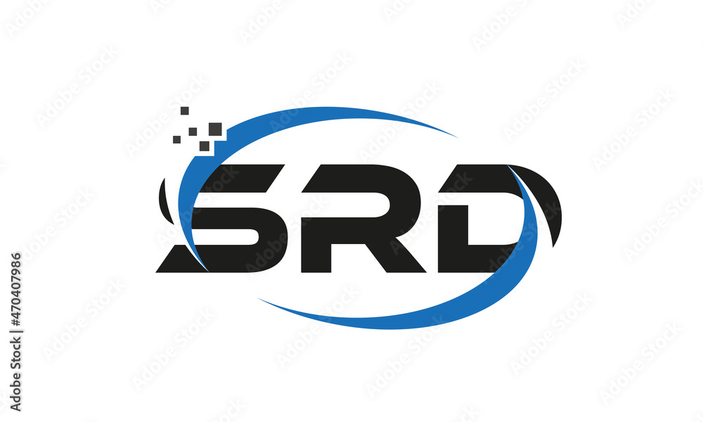 dots or points letter SRD technology logo designs concept vector ...