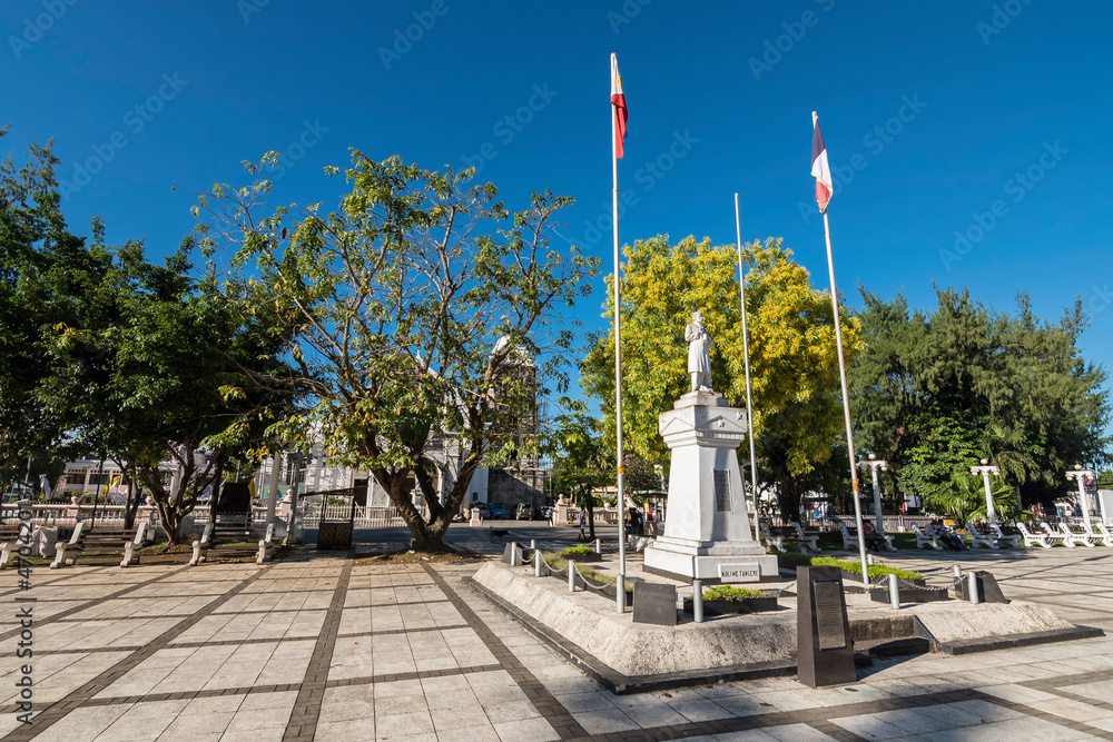 Tagbilaran, Bohol, Philippines - Plaza Rizal with the namesake statue ...