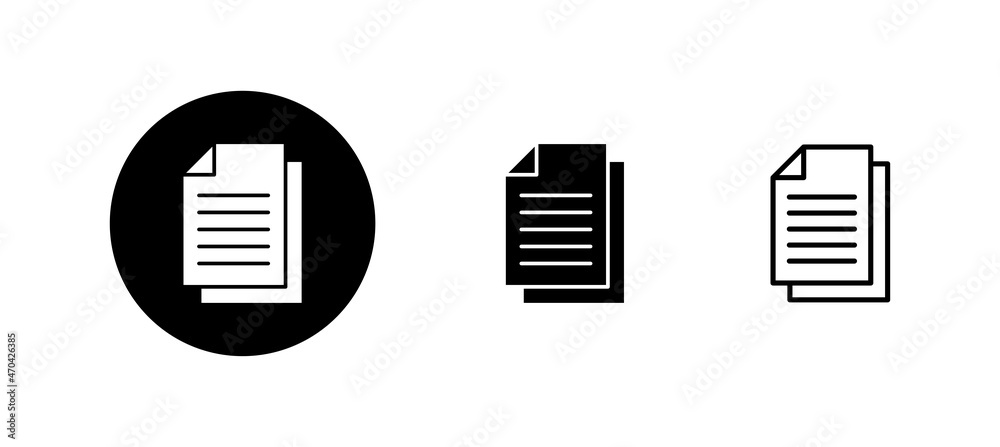 Document icons set. Paper sign and symbol. File Icon Stock Vector ...