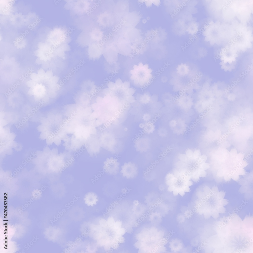 ภาพประกอบสต็อก Light pastel purple floral seamless background pattern ...