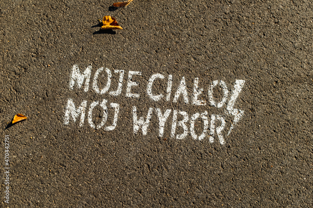 moje cialo moj wybor movement in poland Stock Photo | Adobe Stock