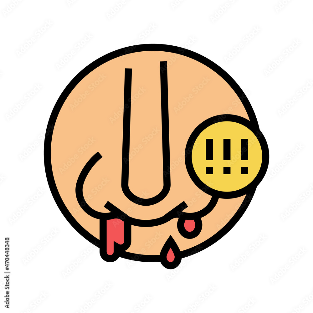 nosebleeds nose bleeding color icon vector. nosebleeds nose bleeding ...