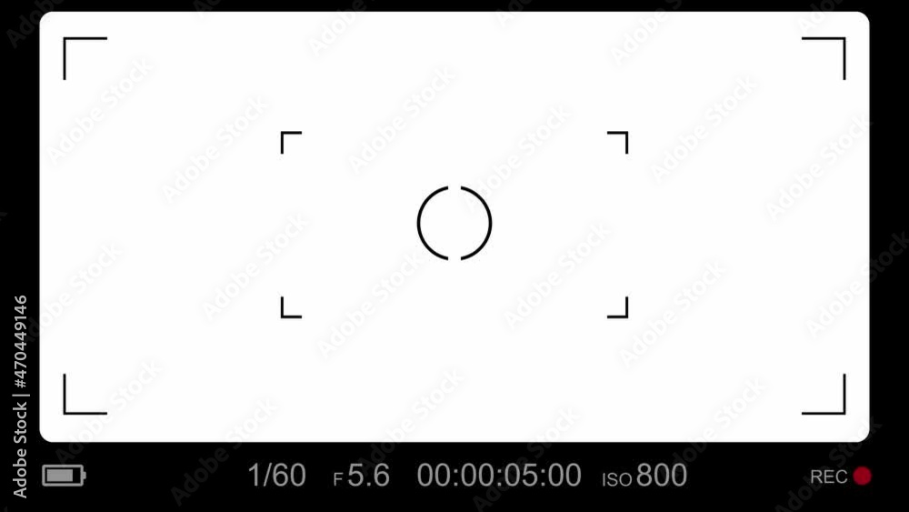 Video Recording screen. Video recorder camera screen 4K size. Camera ...