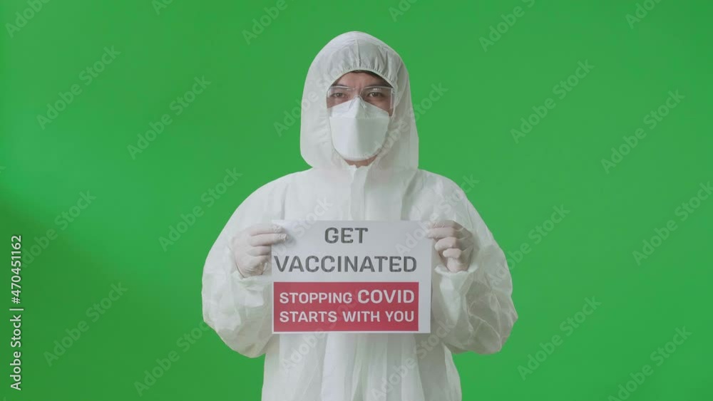 Asian Man Wearing Personal Protective Equipment Uniform Ppe, Medical ...
