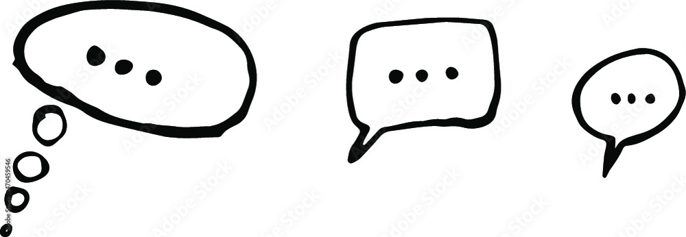 Icons for chat messages. The designation of conversations in comics and ...
