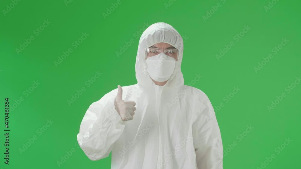 Asian Male Wearing Personal Protective Equipment Uniform Ppe Wearing ...