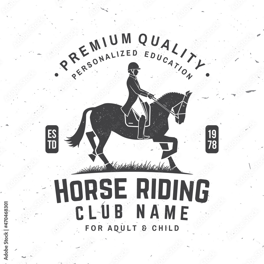 Horse racing sport club badges, patches, emblem, logo. Vector ...