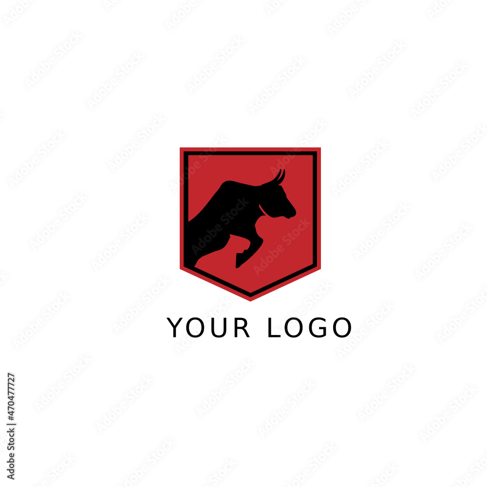bull logo Stock Vector | Adobe Stock