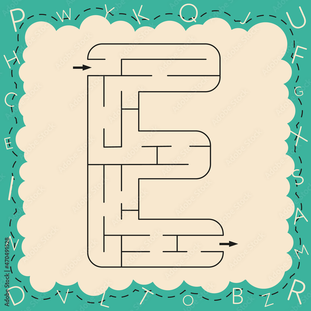 Worksheets for learning the alphabet. Activity book for kids. Maze game ...