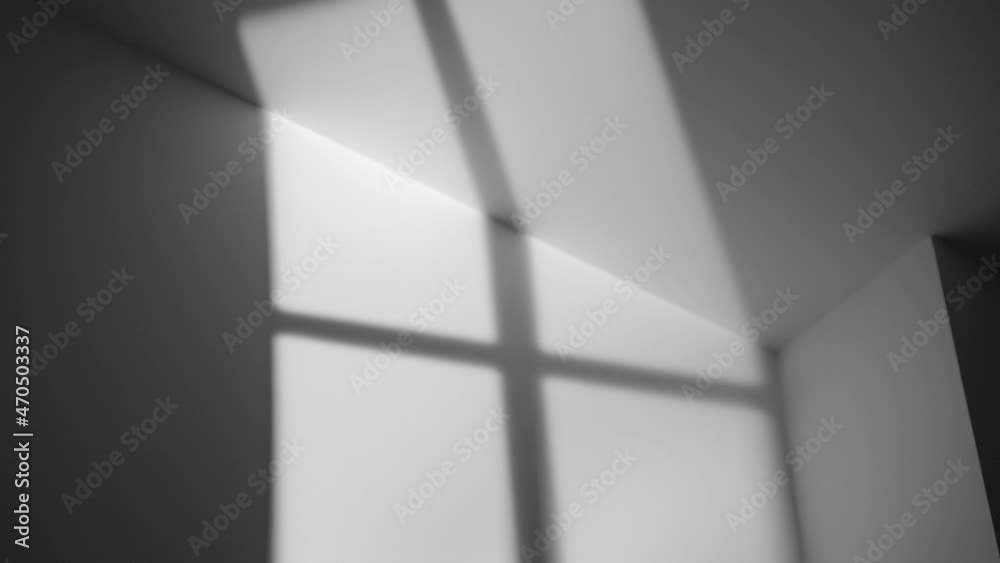 Vídeo do Stock: The shadow of a window moves along the surface of a ...